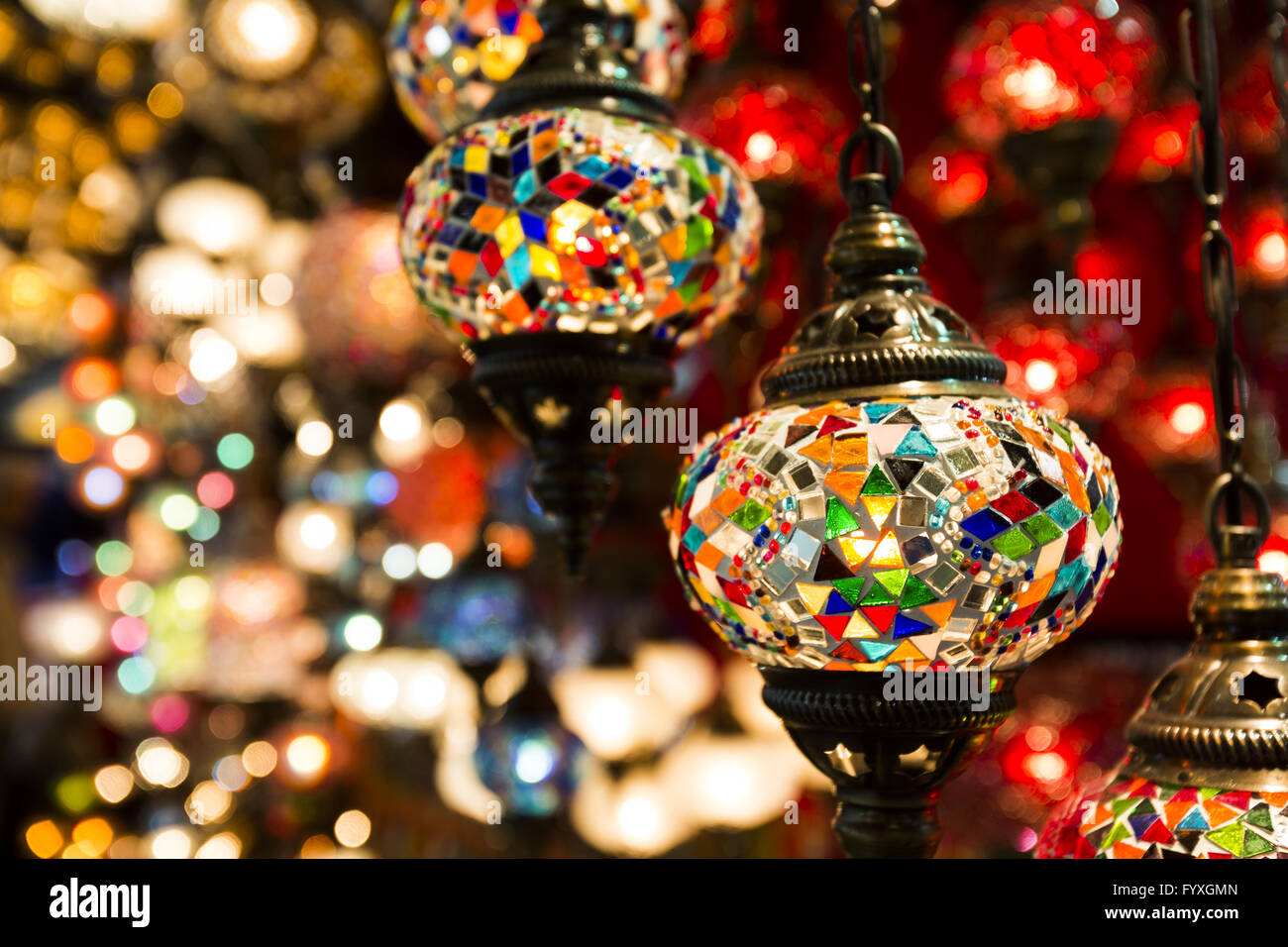 Colorful Turkish lanterns Stock Photo - Alamy