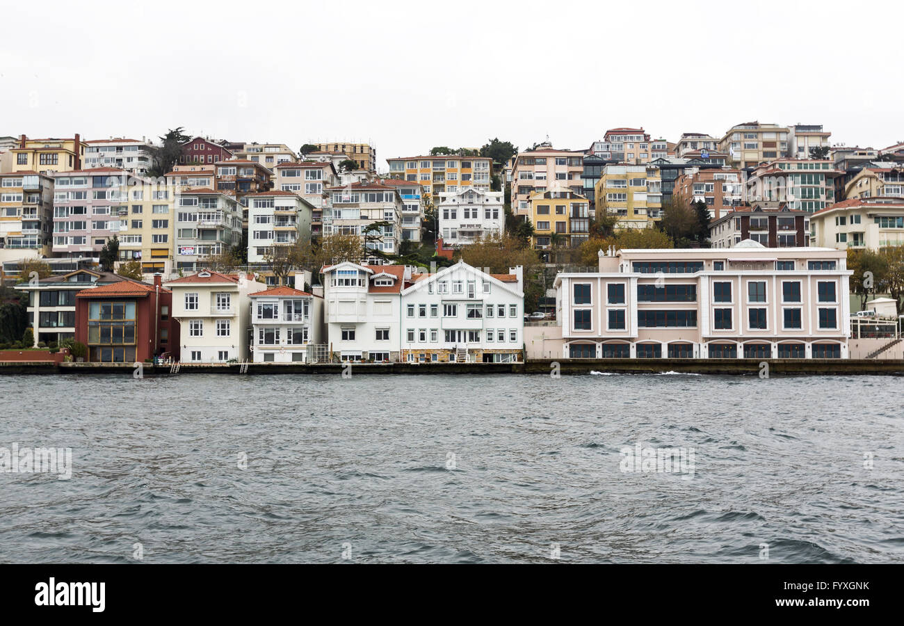 Bosphorus houses buildings Stock Photo - Alamy