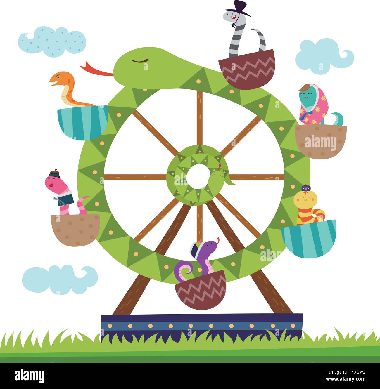 Year of the snake Stock Vector Images - Alamy