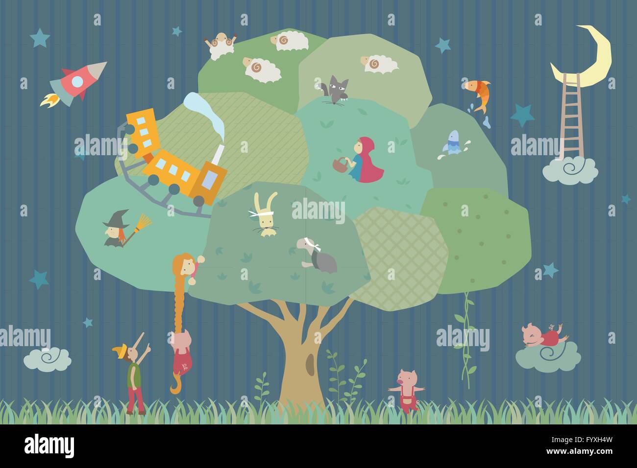 Wallpaper ladder Stock Vector Images - Alamy