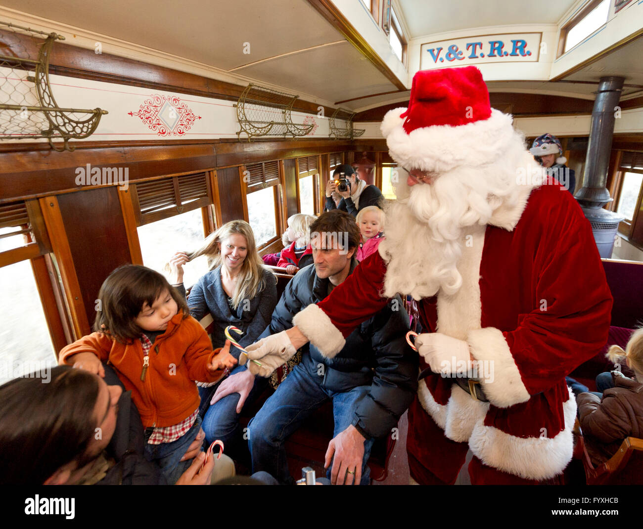 Santa Train at Nevada State Railroad Museum Stock Photo - Alamy
