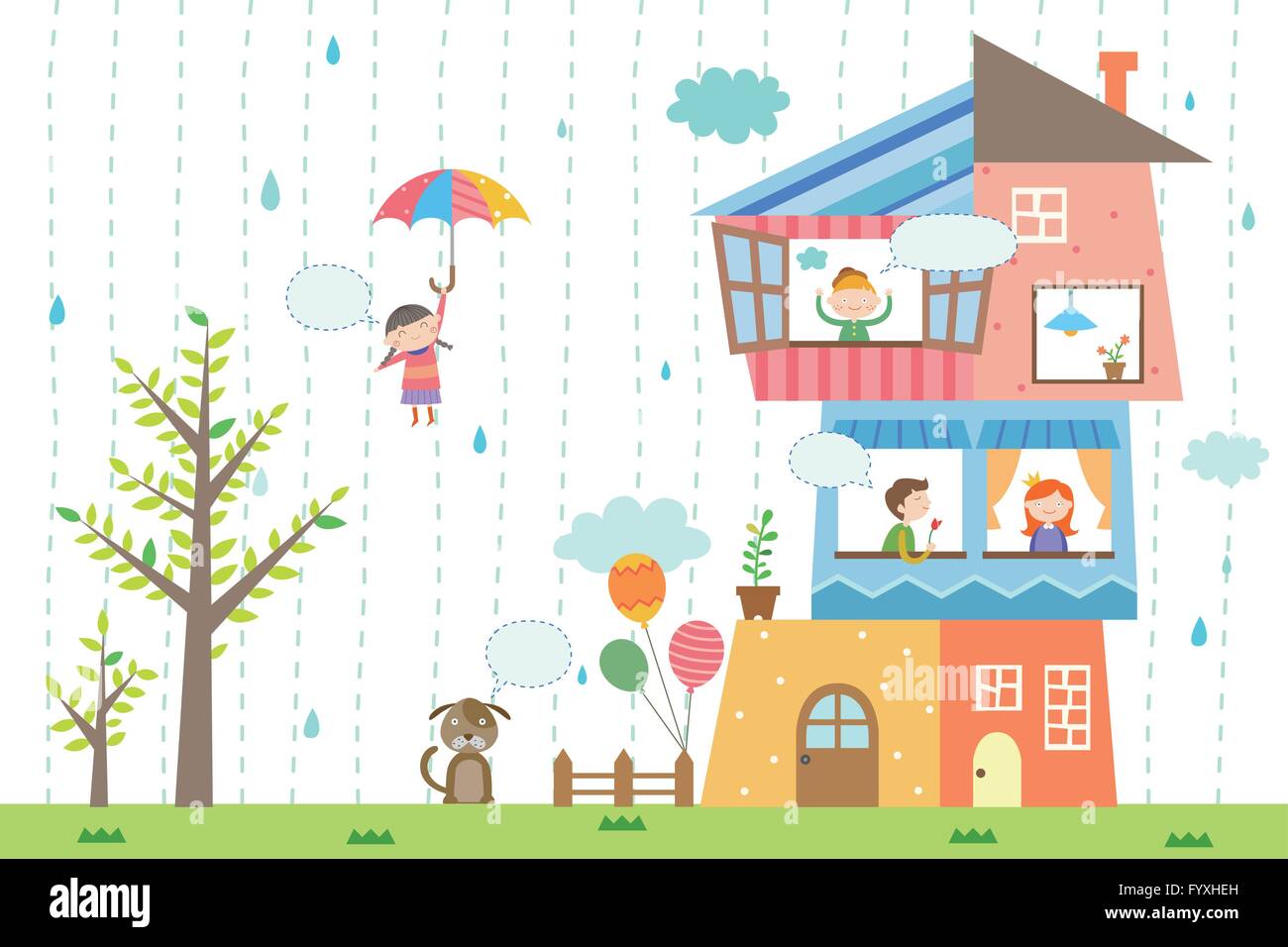 House illust background Stock Vector Images - Alamy