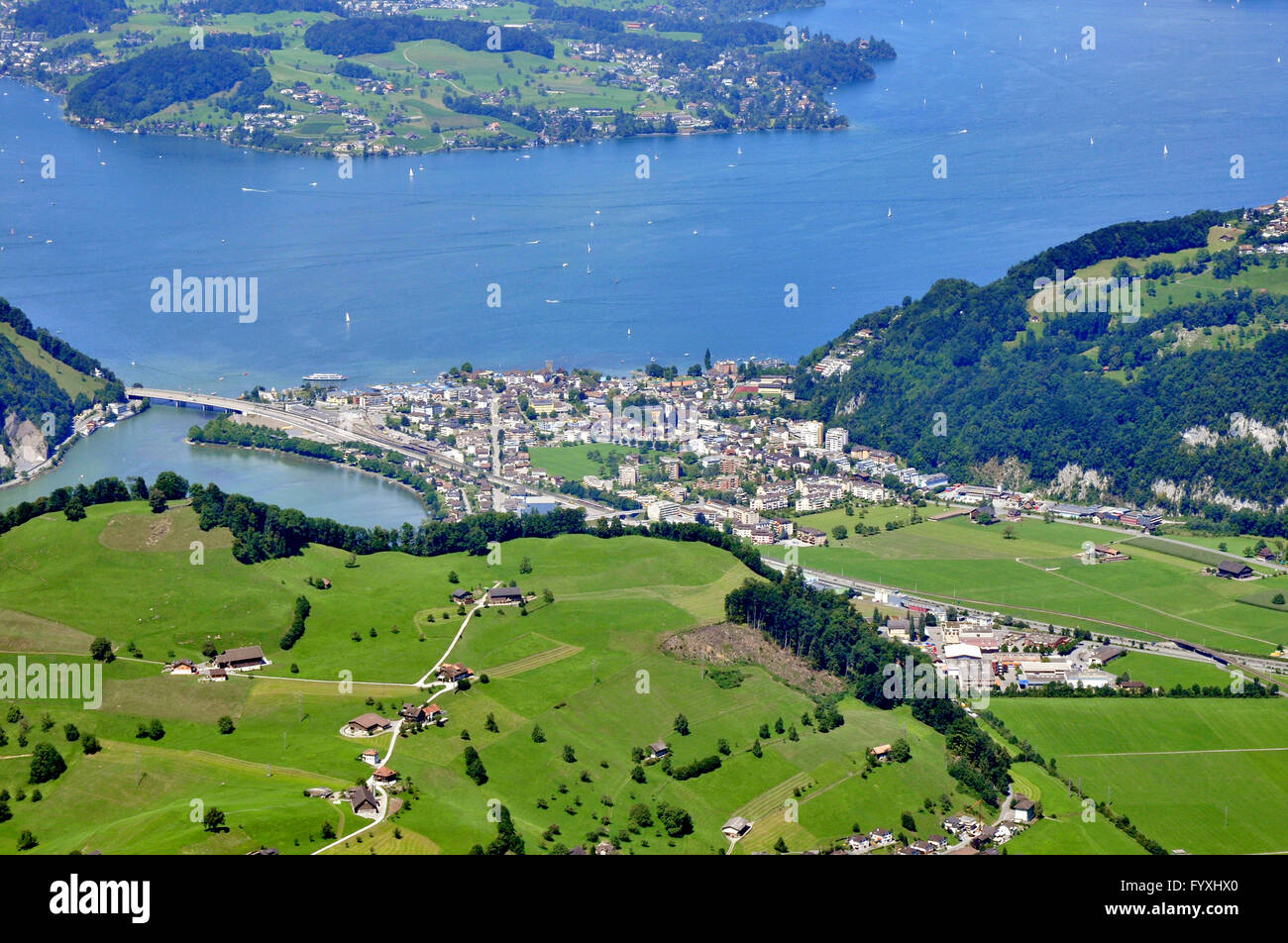 Lake Lucerne, Furigen, Stansstad, Nidwalden, Switzerland ...