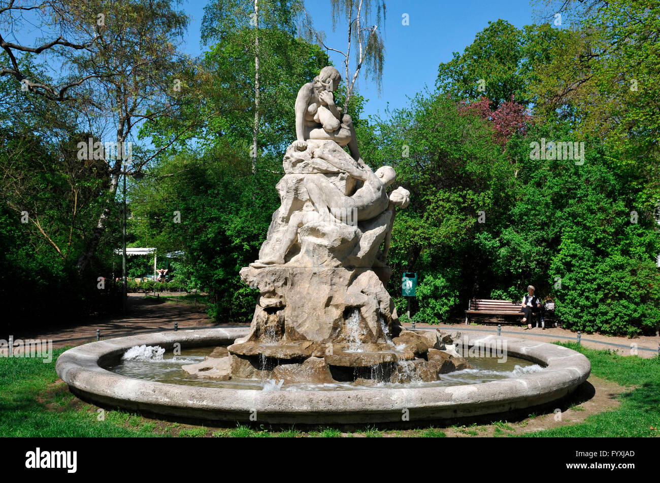 The Flood Fountain, Perelsplatz, Friedenau, Berlin, Germany ...