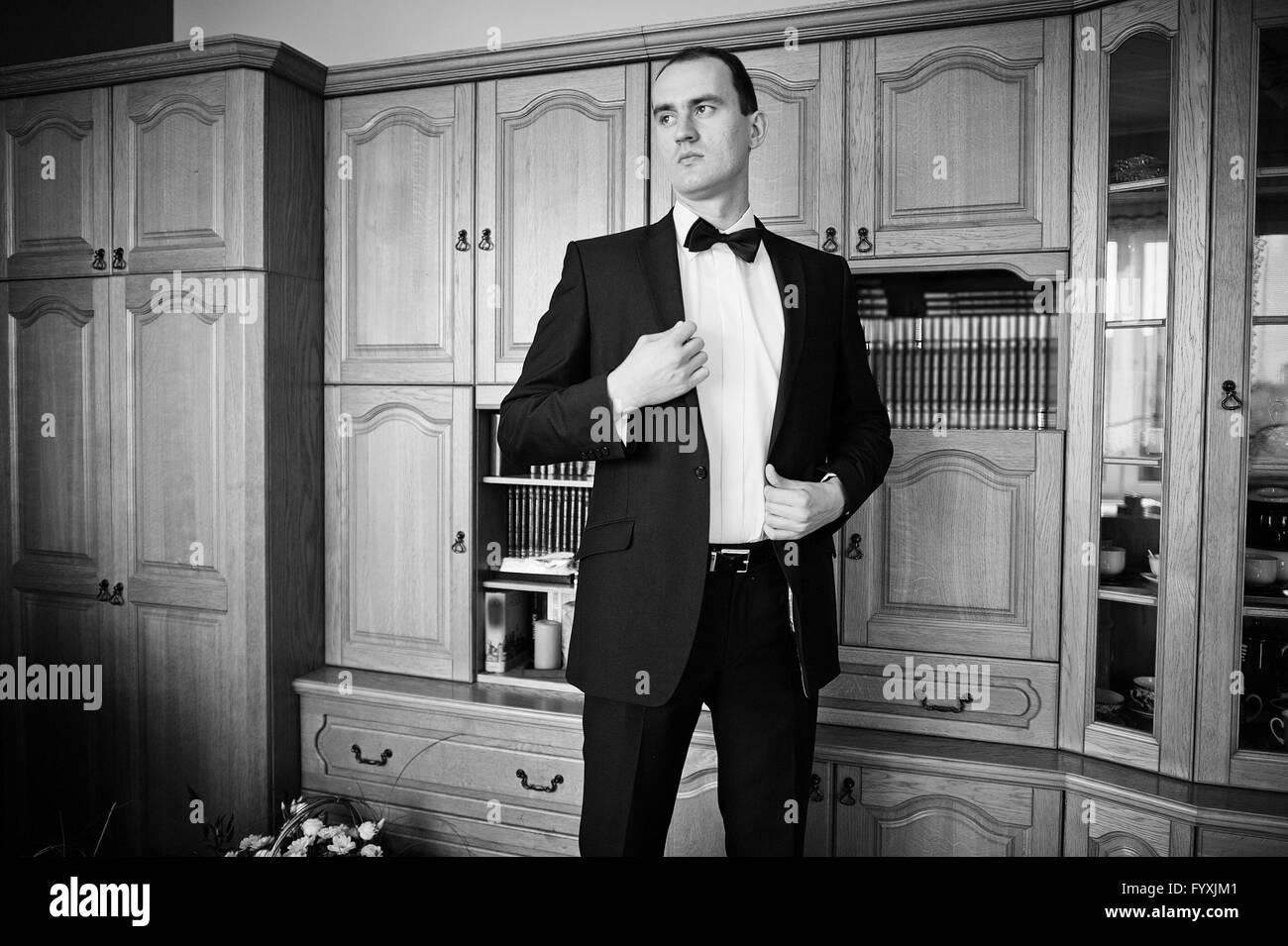 Groom men Black and White Stock Photos & Images - Alamy