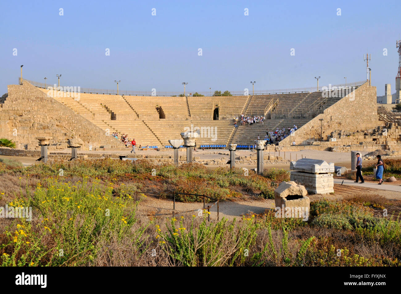 Amphitheatre, Caesarea, Israel Stock Photo - Alamy