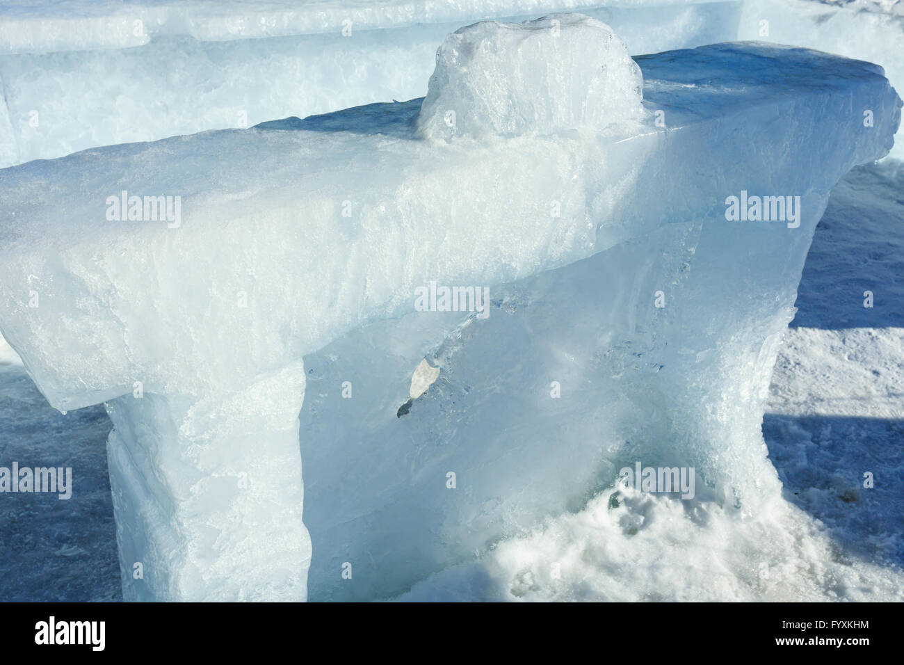 Glacial block of ice closeup Stock Photo - Alamy