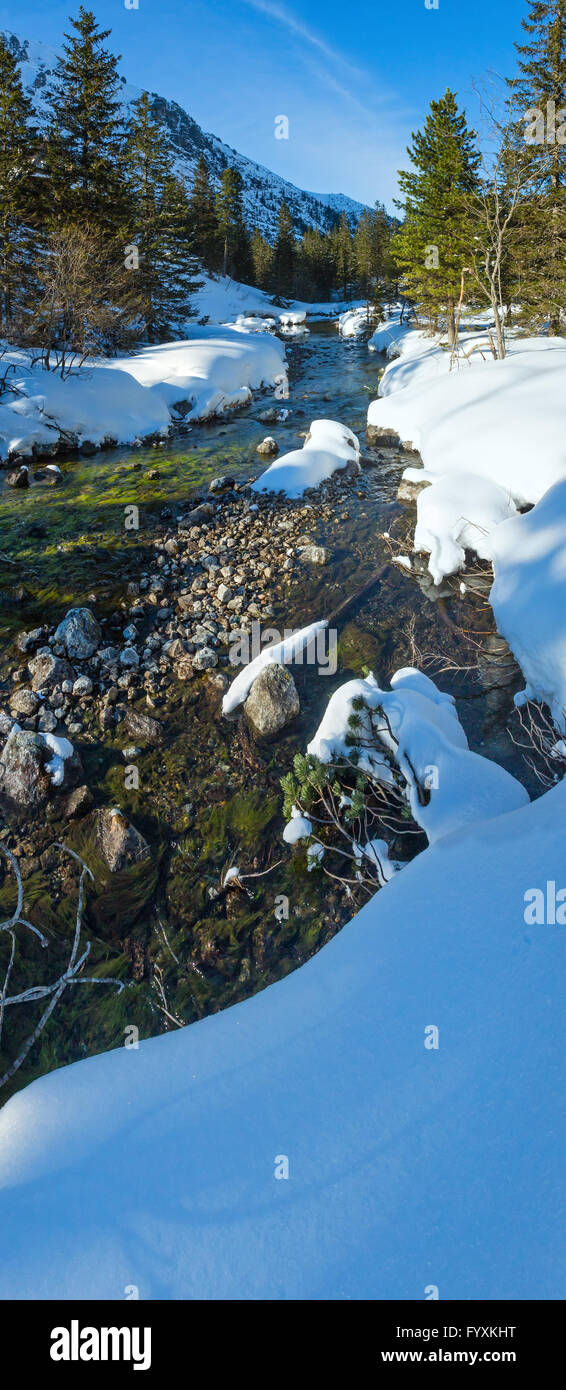 Winter mountain stream Stock Photo - Alamy