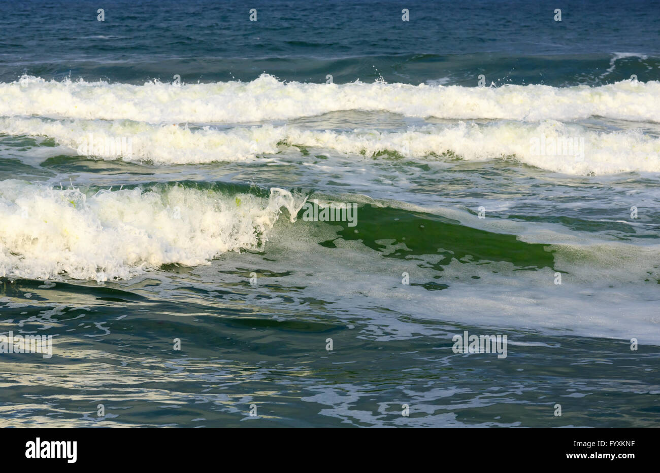 Sea surf view from beach Stock Photo - Alamy