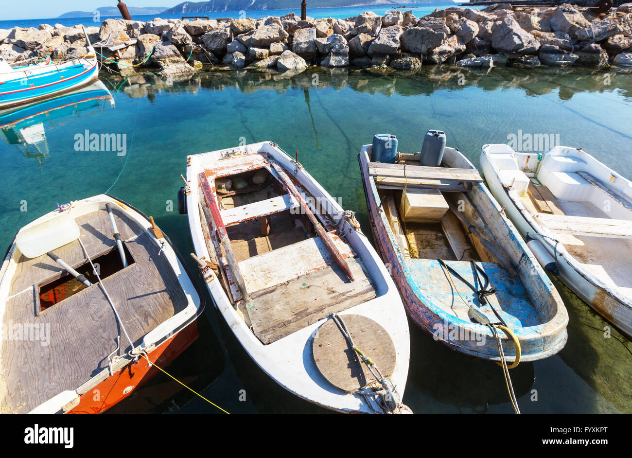 Boat in Greece Stock Photo - Alamy