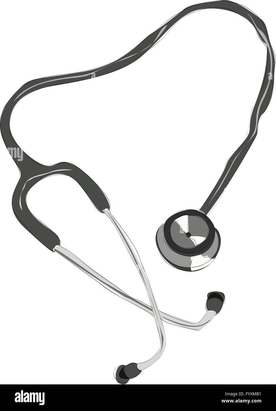 Vintage stethoscope Stock Vector Images - Alamy