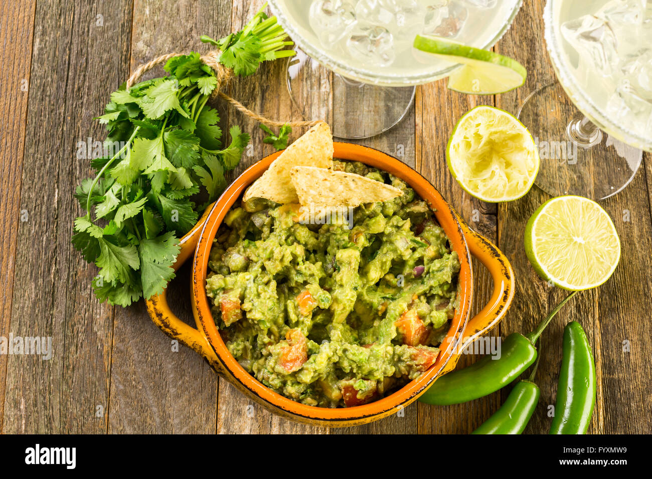 Fresh homemade quacamole in the bowl Stock Photo - Alamy