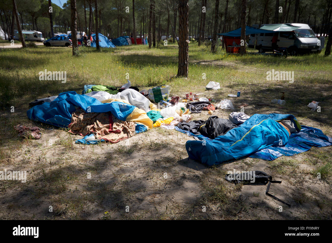 Messy campsite hi-res stock photography and images - Alamy