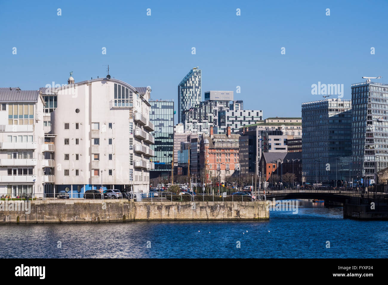 Waterfront buildings, Liverpool, Merseyside, England, U.K Stock Photo ...
