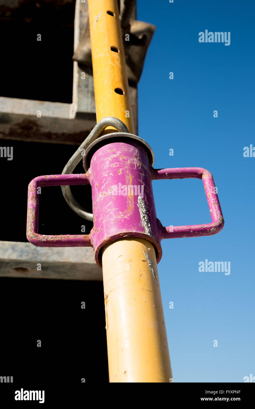 Large prop supporting a concrete shuttering panel Stock Photo - Alamy