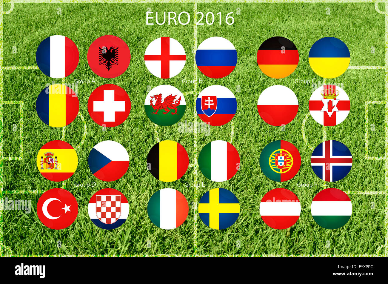 Euro cup groups Stock Photo - Alamy