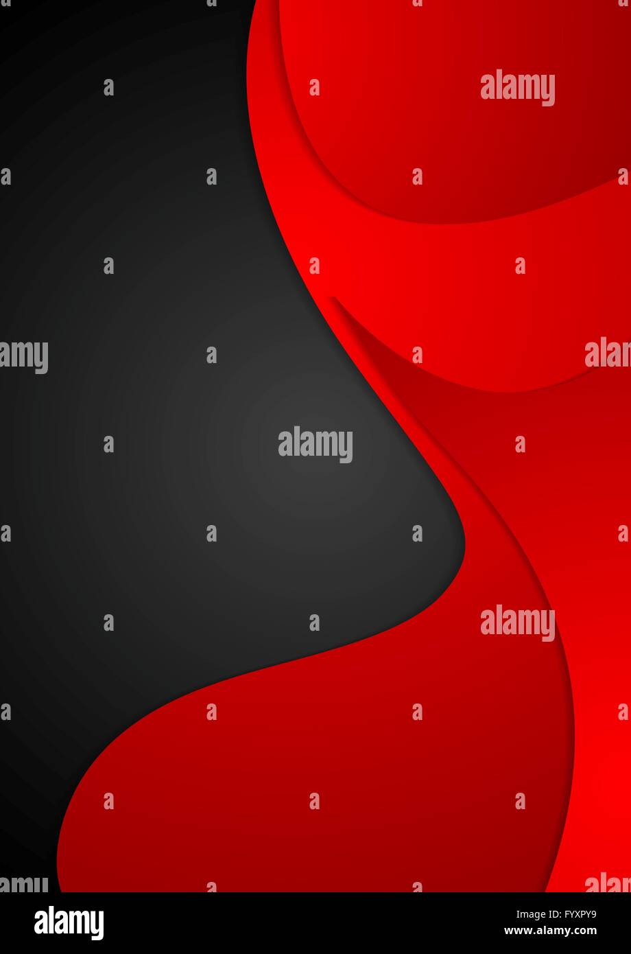 Abstract dark red wavy corporate design Stock Photo - Alamy