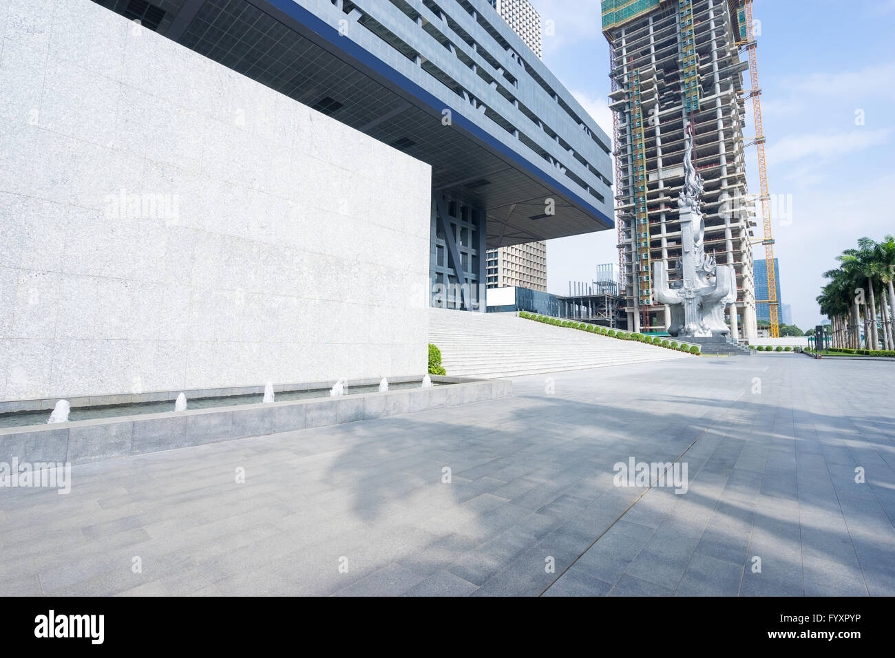 empty floor front of modern building Stock Photo - Alamy