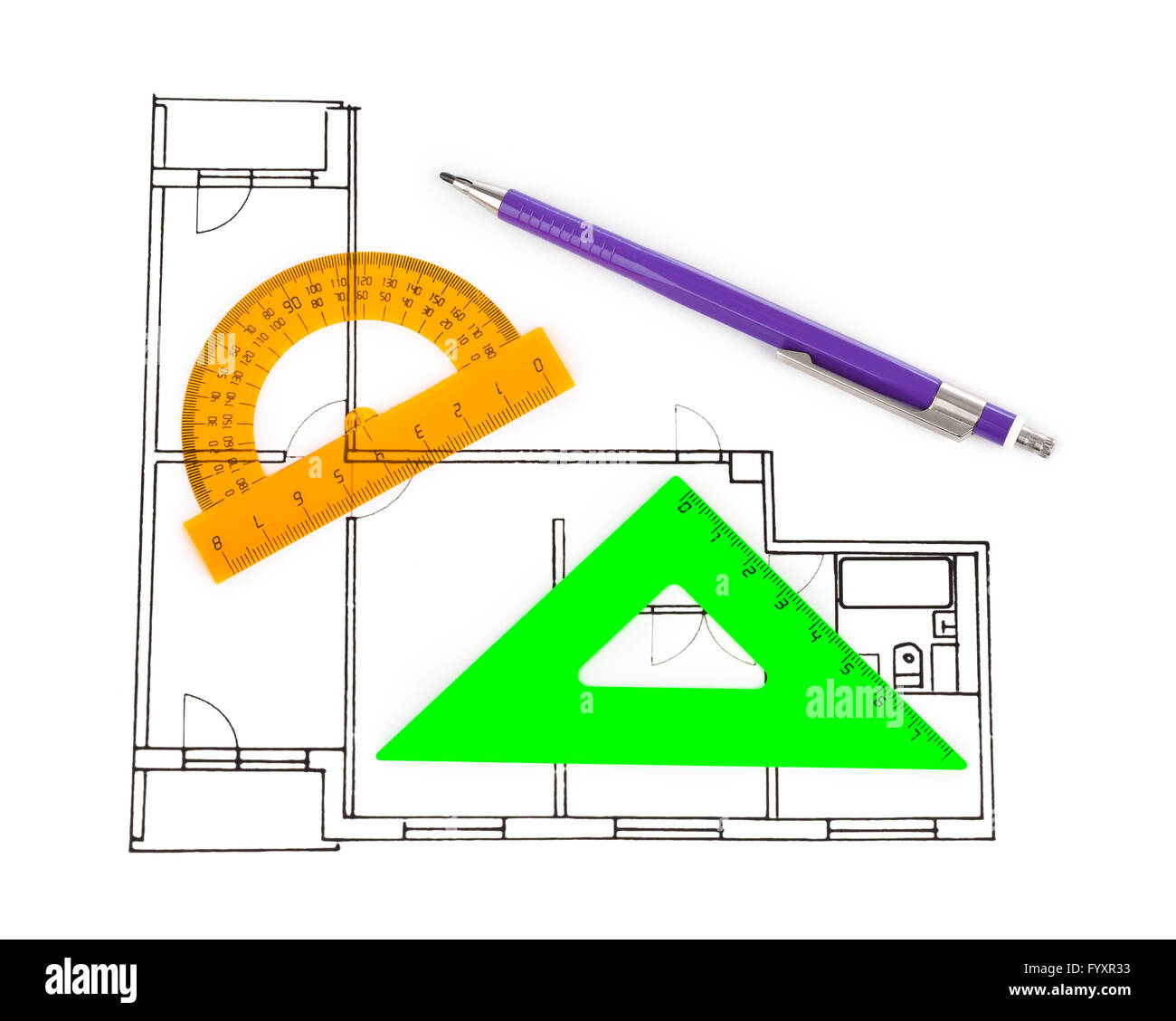 Measuring plan Cut Out Stock Images & Pictures - Alamy