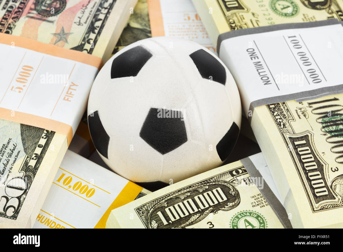 Football and euro banknotes hi-res stock photography and images - Alamy