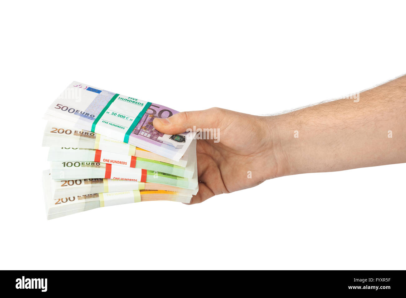Hand with money Stock Photo - Alamy