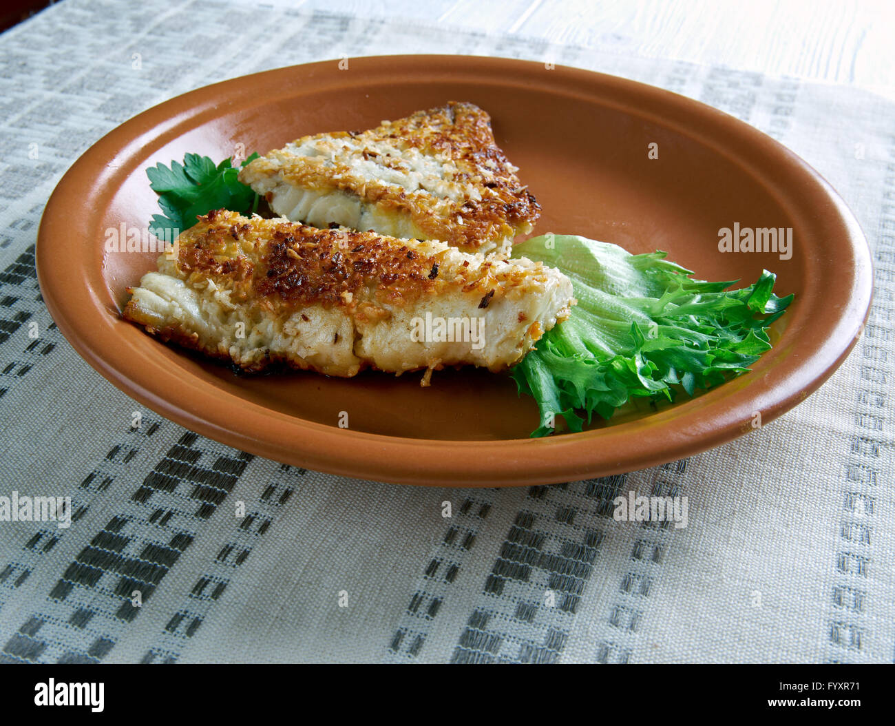Coconut Crusted Fish Stock Photo - Alamy