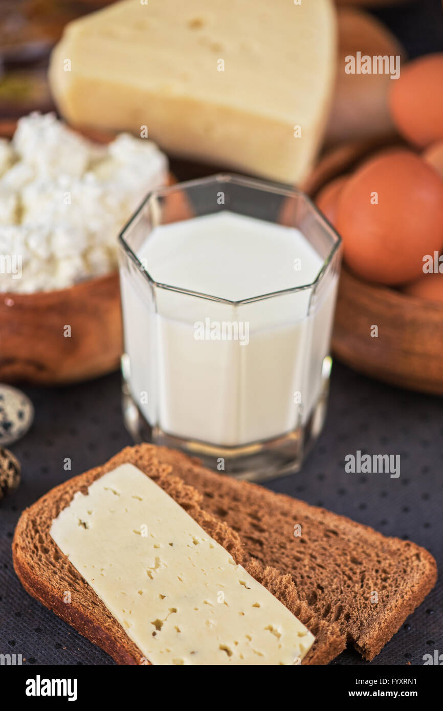 Various fresh dairy products hi-res stock photography and images - Alamy