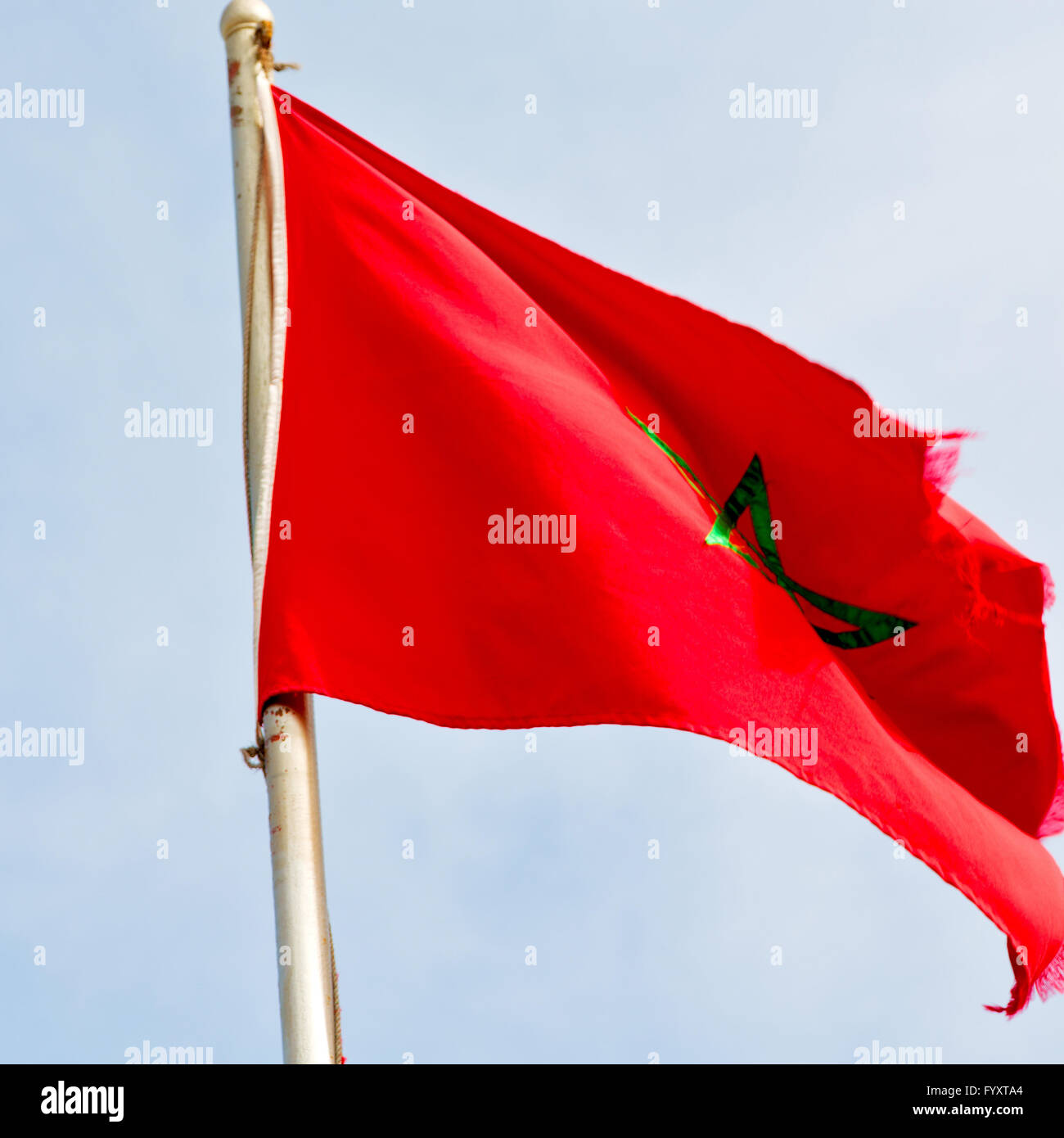 tunisia waving flag in the blue sky colour and wave Stock Photo - Alamy