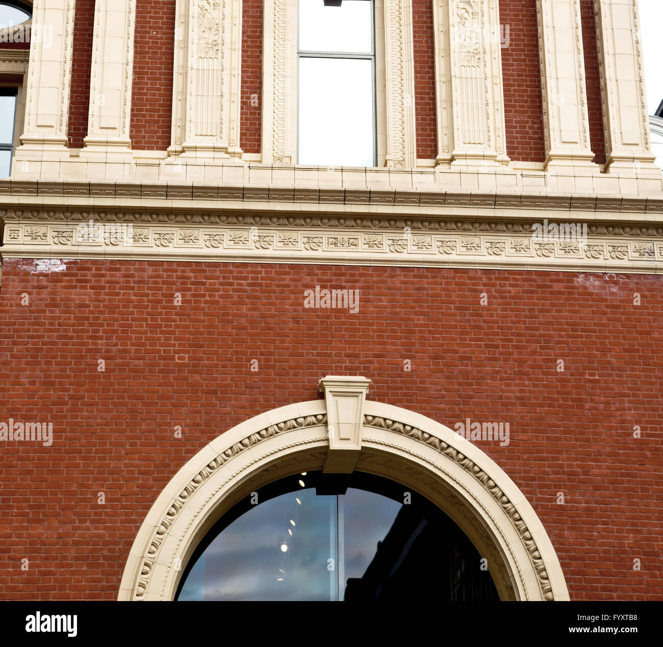 window in europe london old red brick wall and historical Stock Photo ...