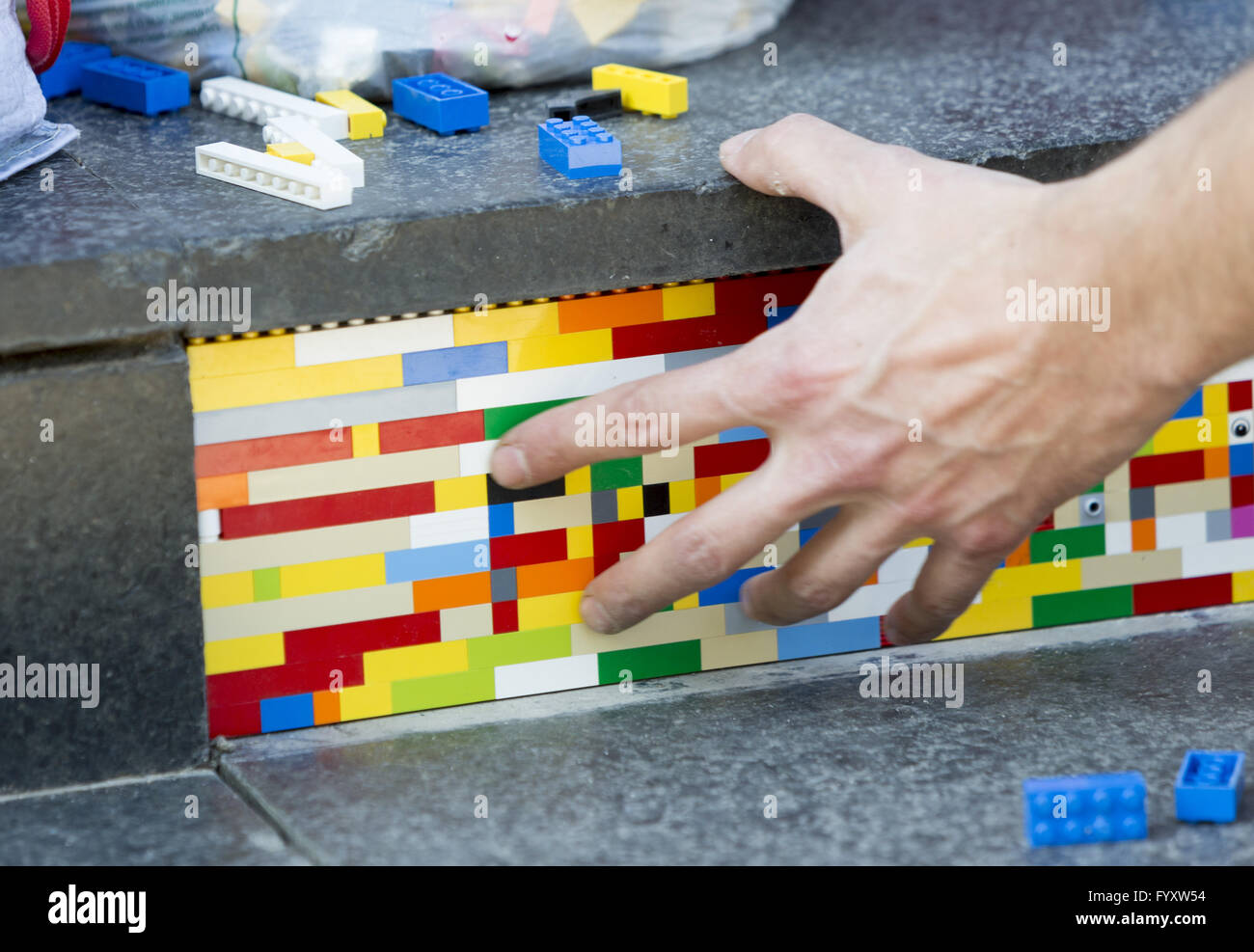 Lego blocks art work Stock Photo - Alamy