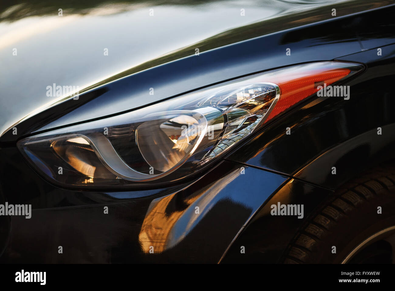 Headlight of car Stock Photo - Alamy