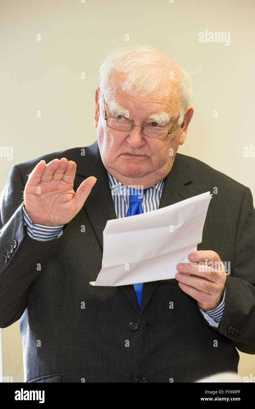 26th April 2016 - Author and historian Tim Pat Coogan pictured at the ...