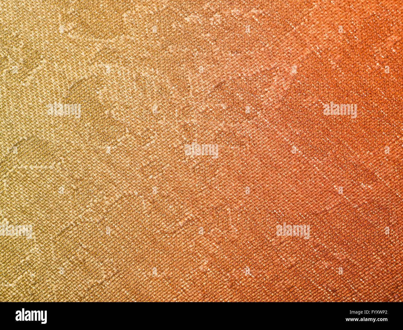 textile background - yellow and red colored silk fabric with Jacquard ...