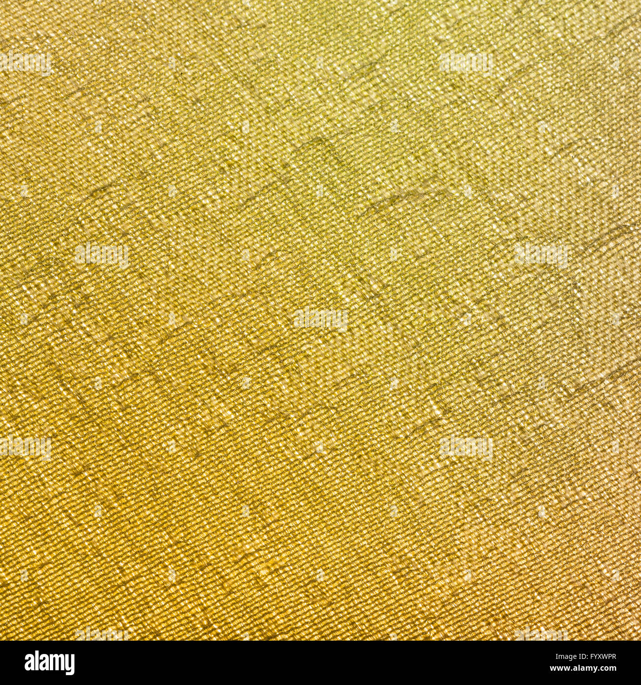 square textile background - yellow painted silk fabric with Jacquard ...