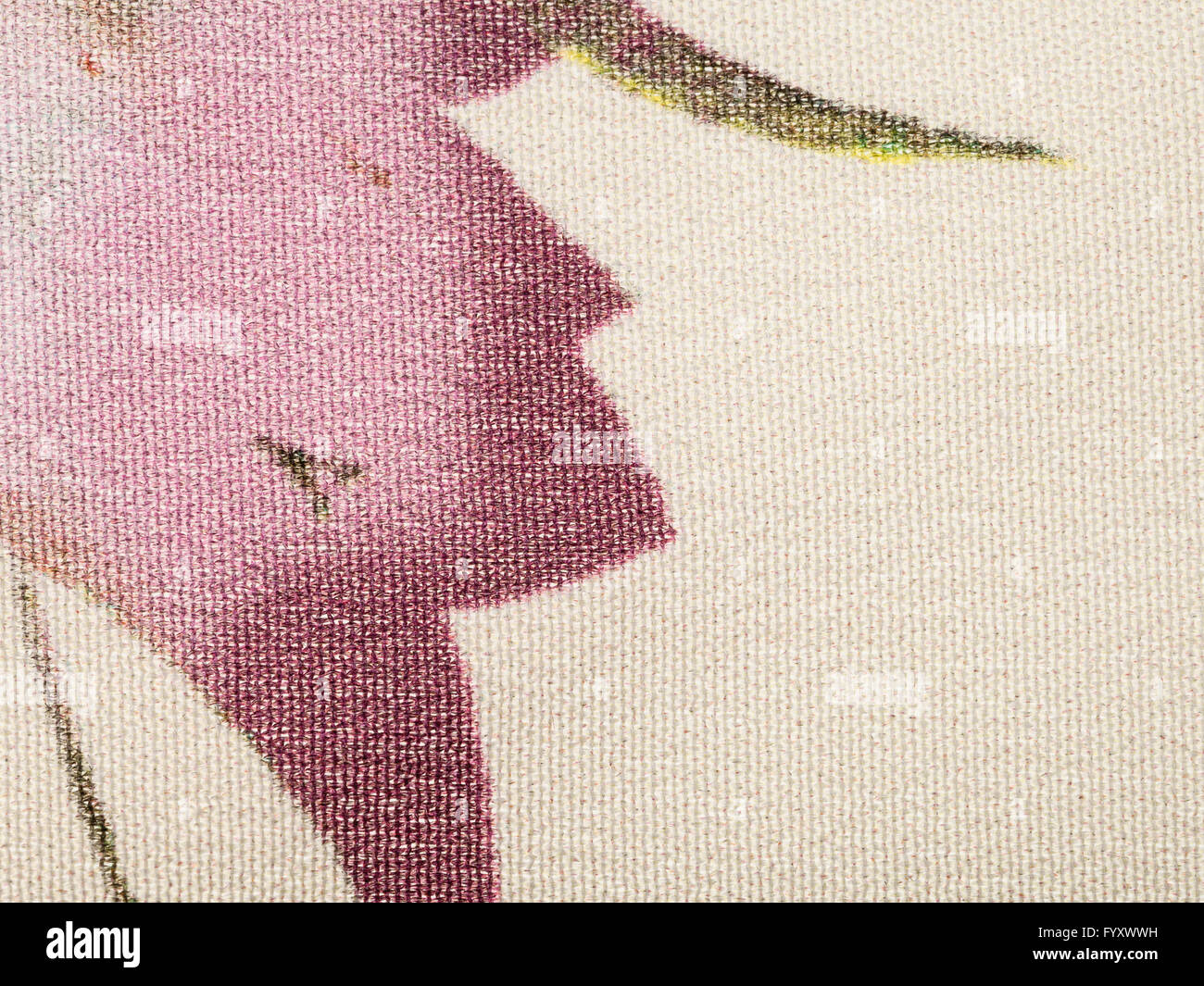 textile background - silk fabric with floral pattern and with Crepe ...