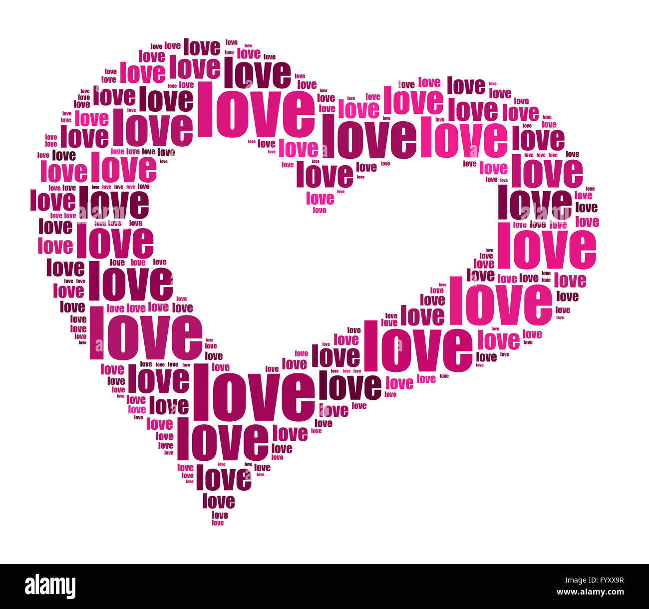 Valentines day card word cloud concept Stock Photo - Alamy