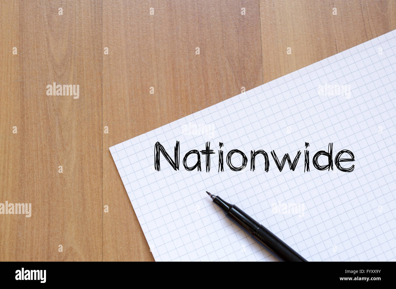 Nationwide write on notebook Stock Photo - Alamy