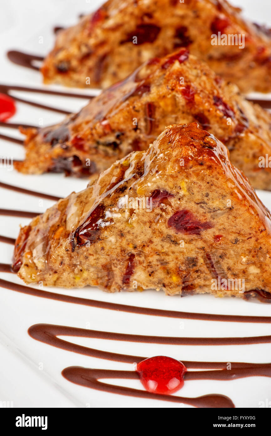 Fruit bread at plate Stock Photo - Alamy