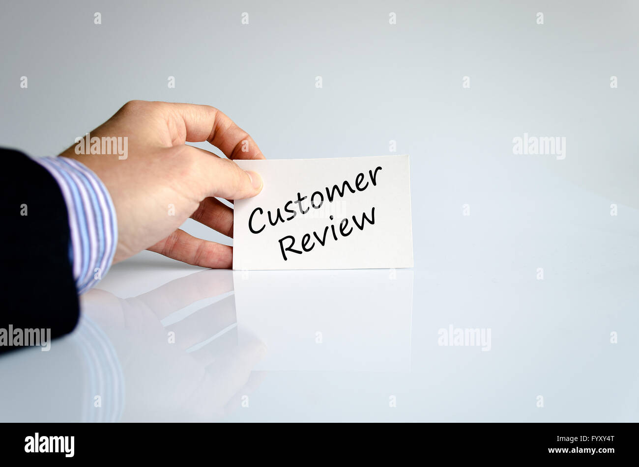 Customer review text concept Stock Photo - Alamy