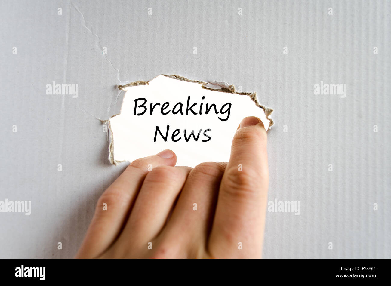 Breaking news text concept Stock Photo - Alamy