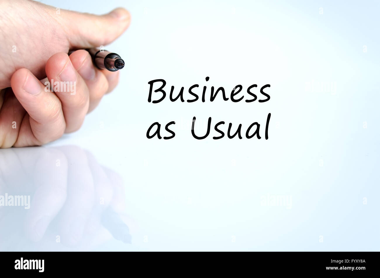 Business as usual text concept Stock Photo - Alamy