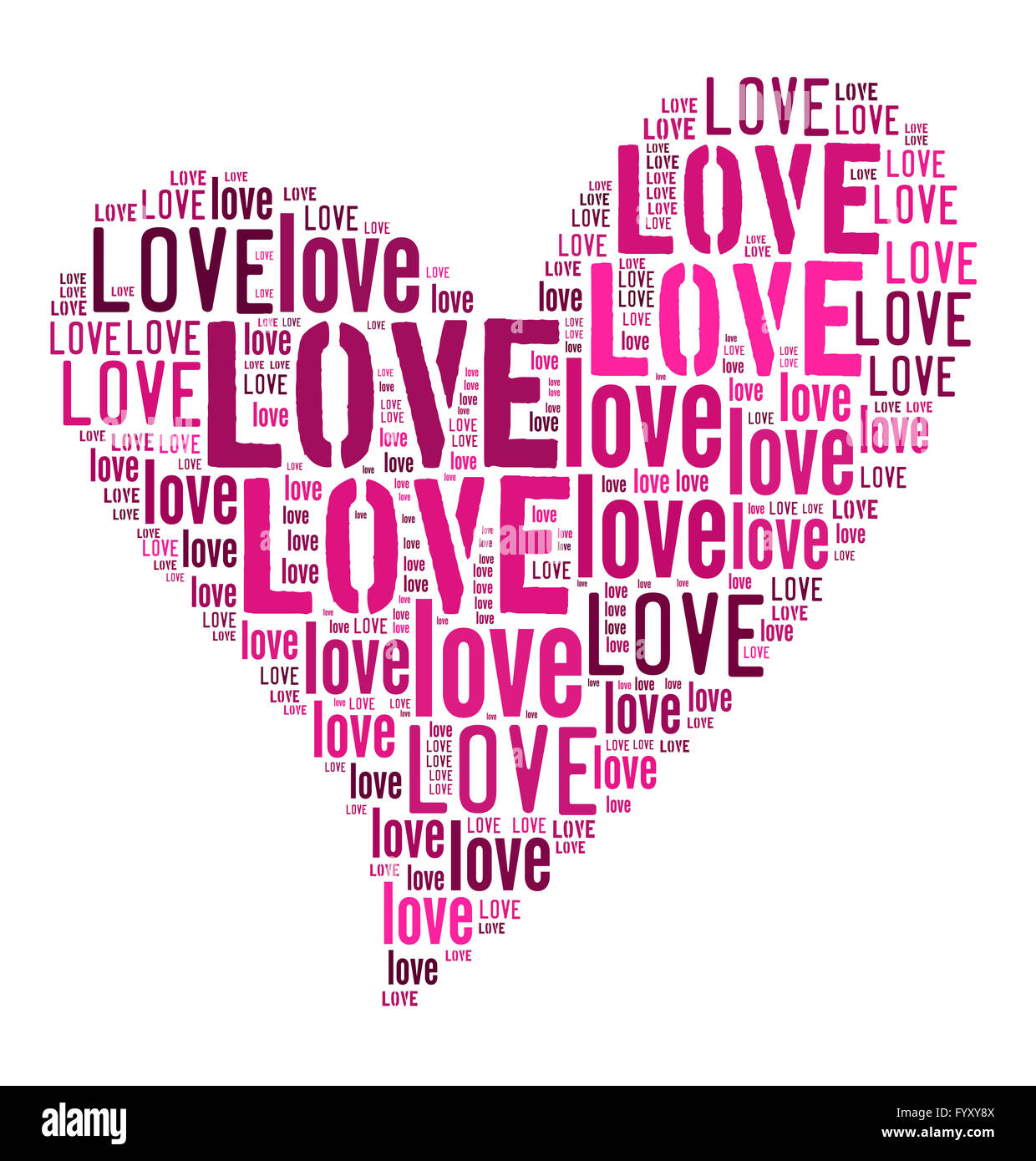 Valentines day card word cloud concept Stock Photo - Alamy