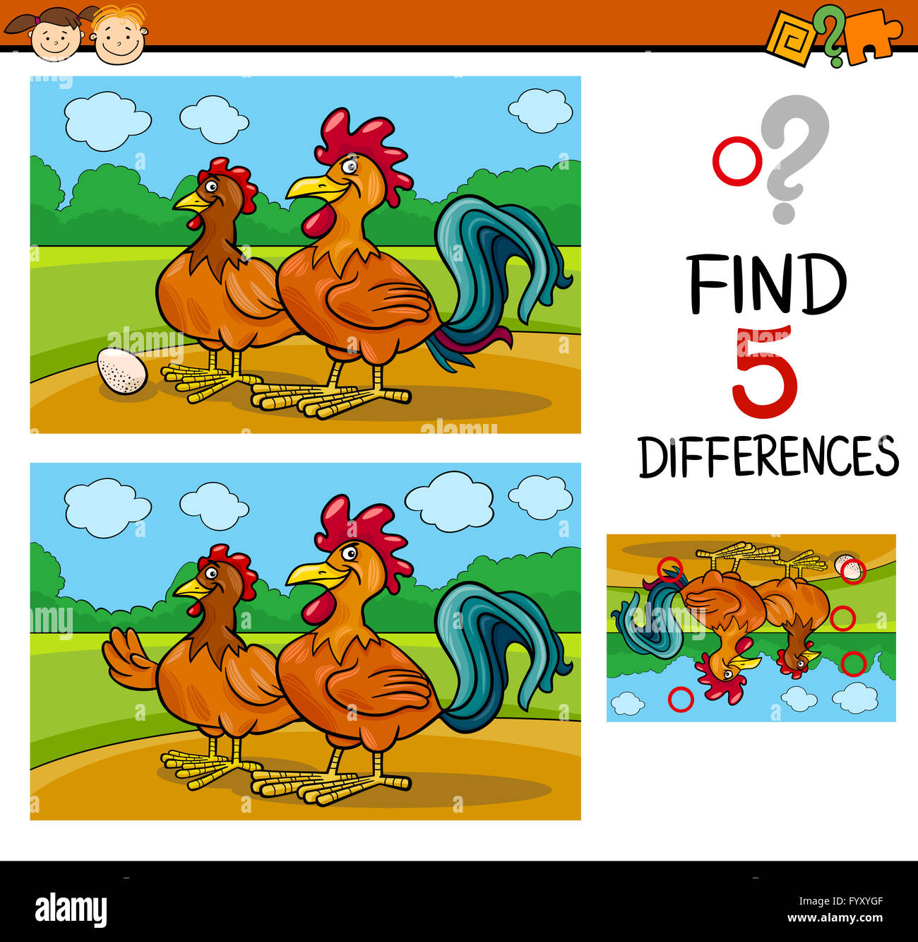 task of differences for child Stock Photo - Alamy