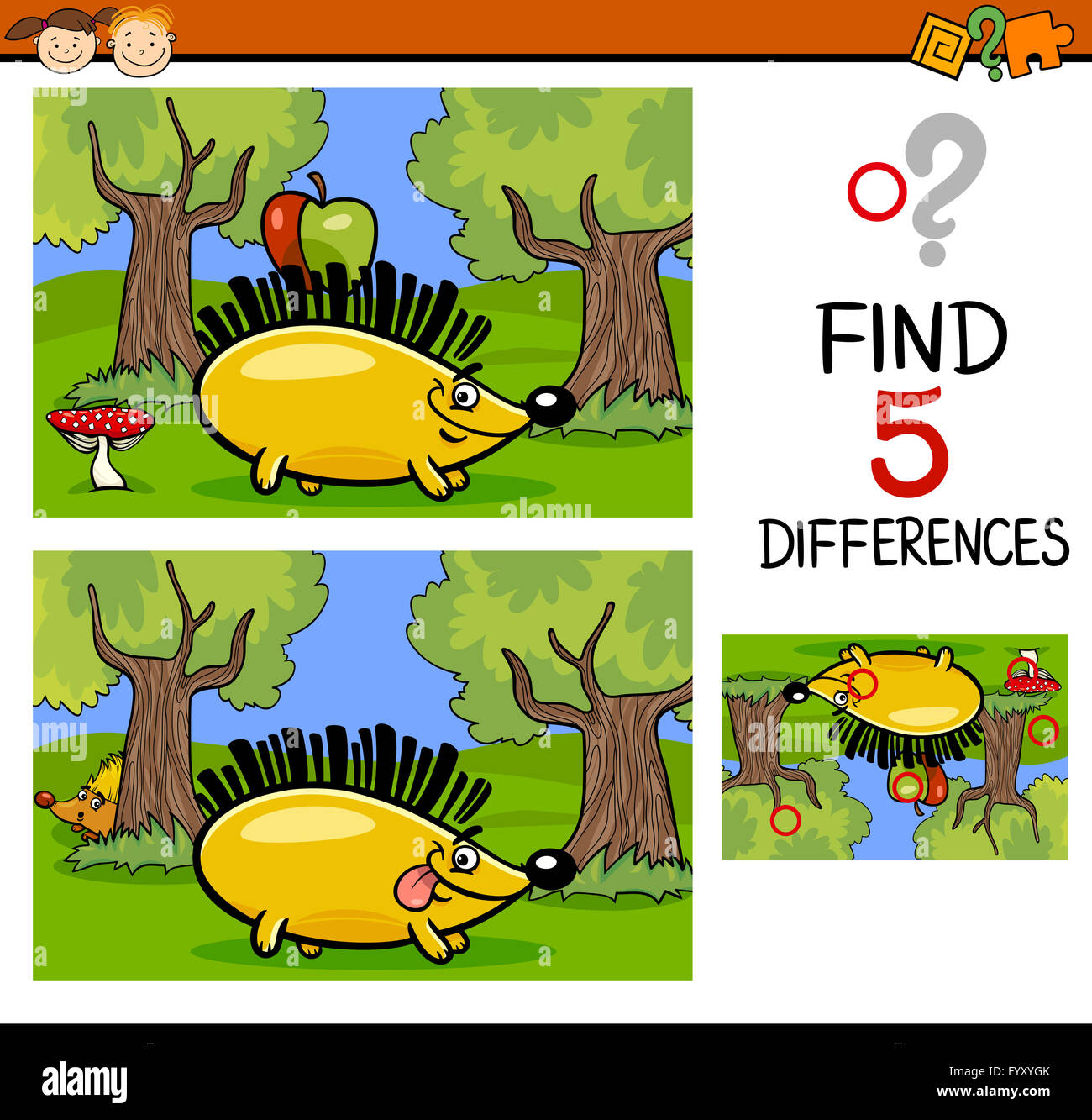 Kindergarten task differences hi-res stock photography and images - Alamy