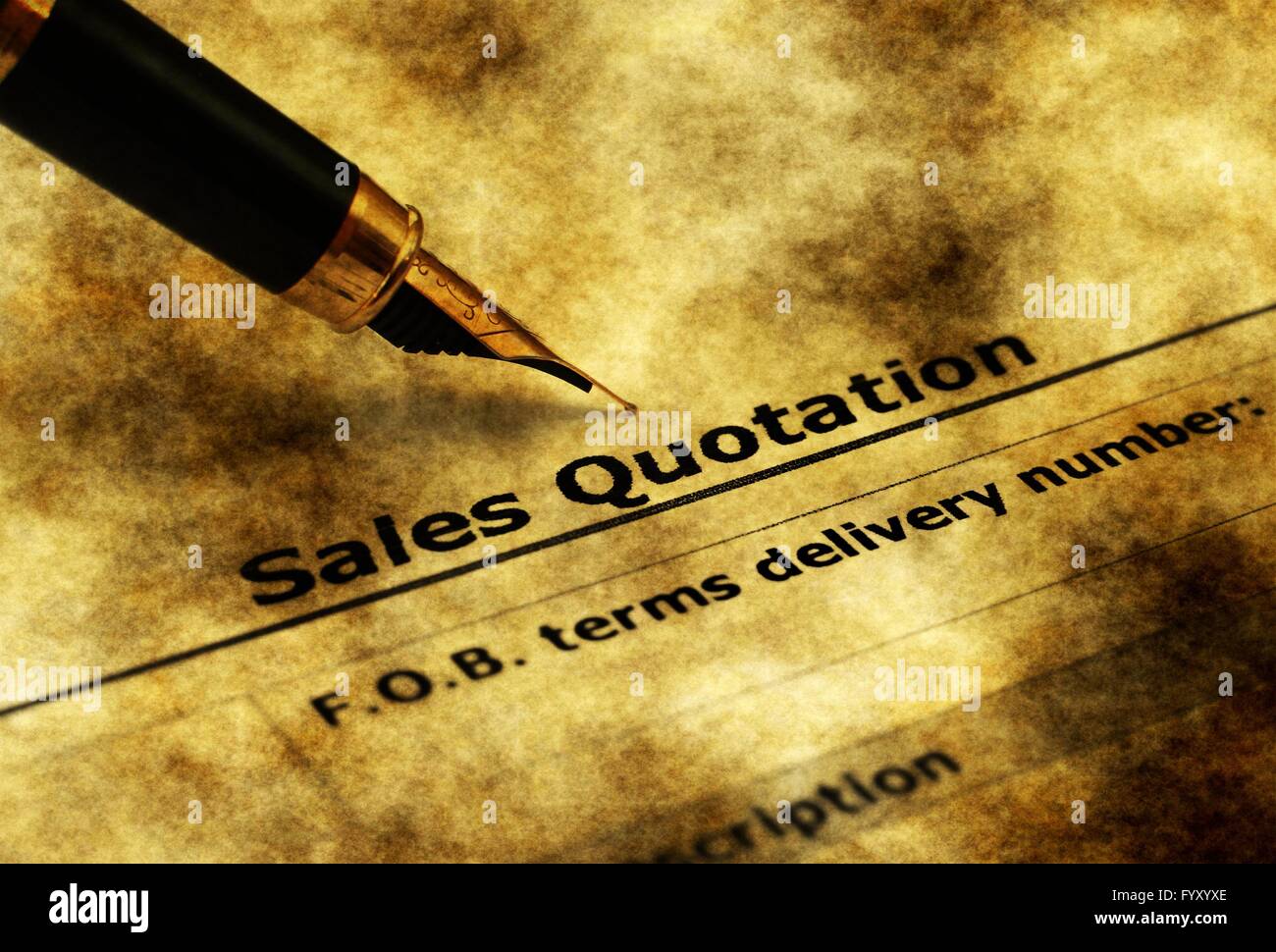 Sales quotation form grunge concept Stock Photo - Alamy