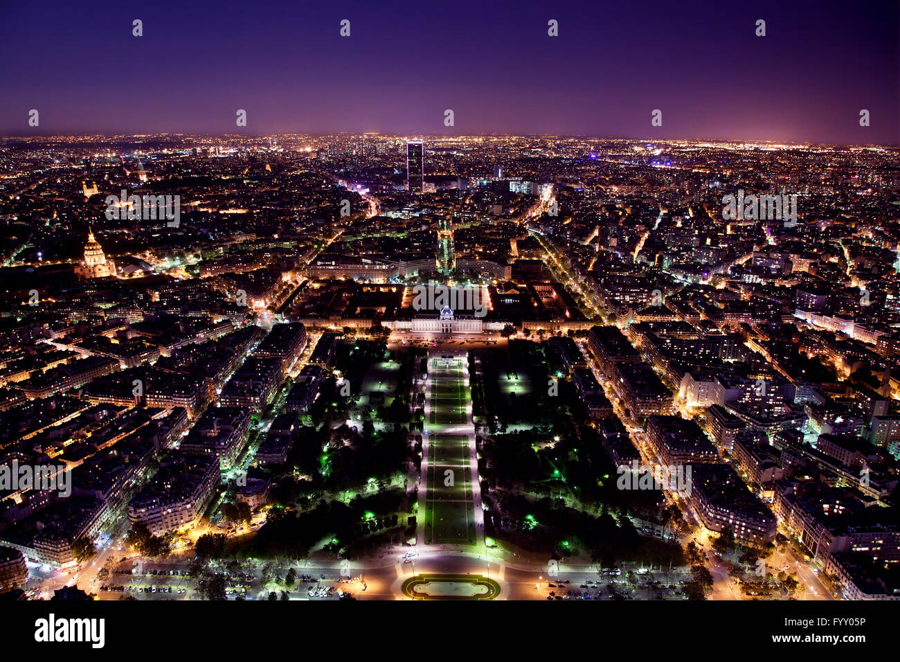 Night paris france panoramic hi-res stock photography and images - Alamy