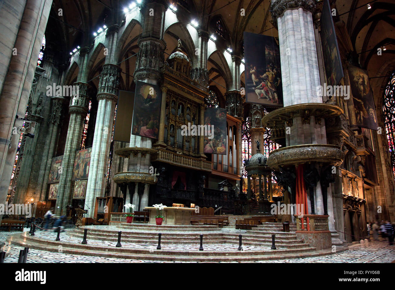 Interior of milan cathedral hi-res stock photography and images - Alamy
