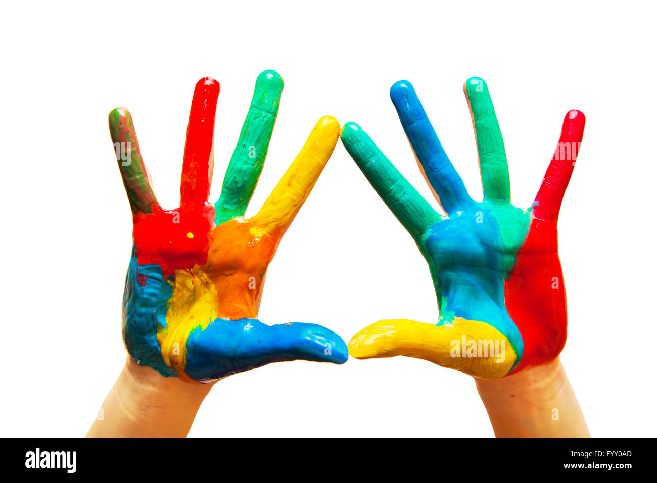 Abstract colorful hands hi-res stock photography and images - Alamy