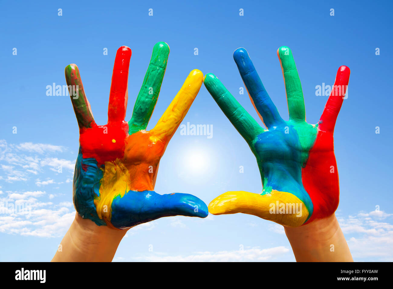 Blue painted child hi-res stock photography and images - Alamy