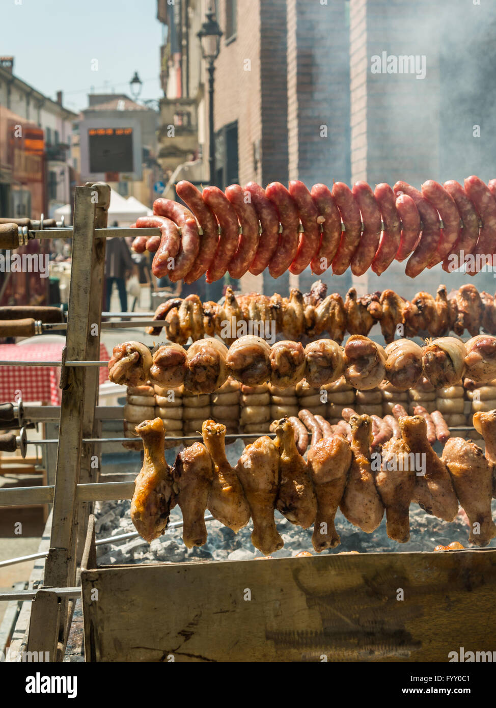 Outdoor vertical grilled meat hi-res stock photography and images - Alamy